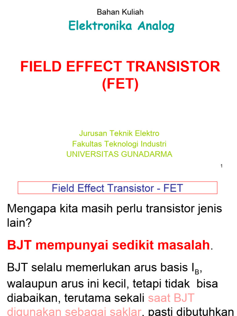 1A Teori JFET (Ke1) | PDF