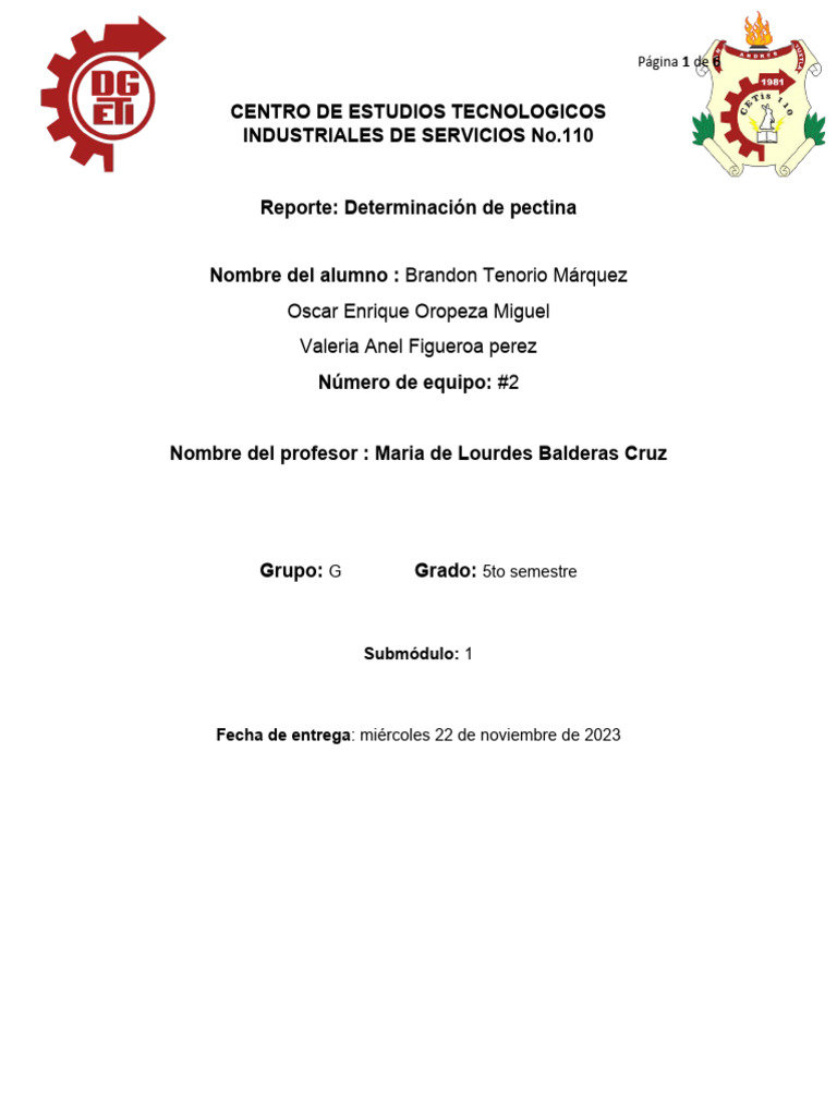 Determinación de Pectina | PDF | Materiales | Sustancias químicas