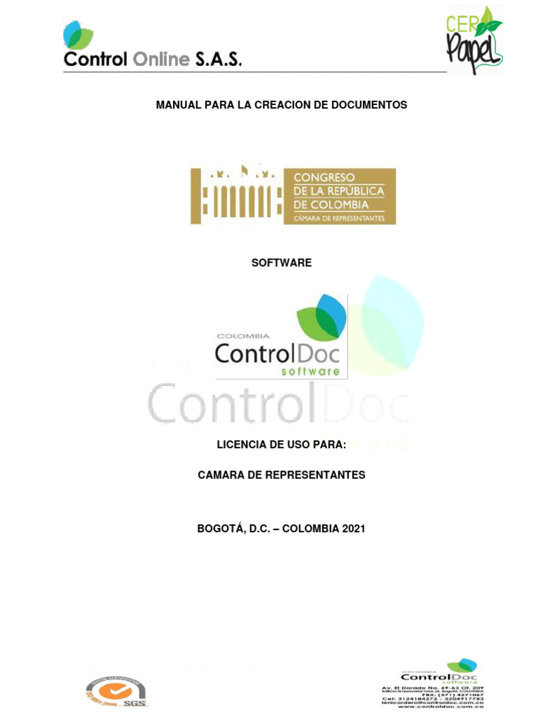 Controldoc MANUAL PARA LA CREACIÓN DE DOCUMENTOS | PDF | Ventana ...