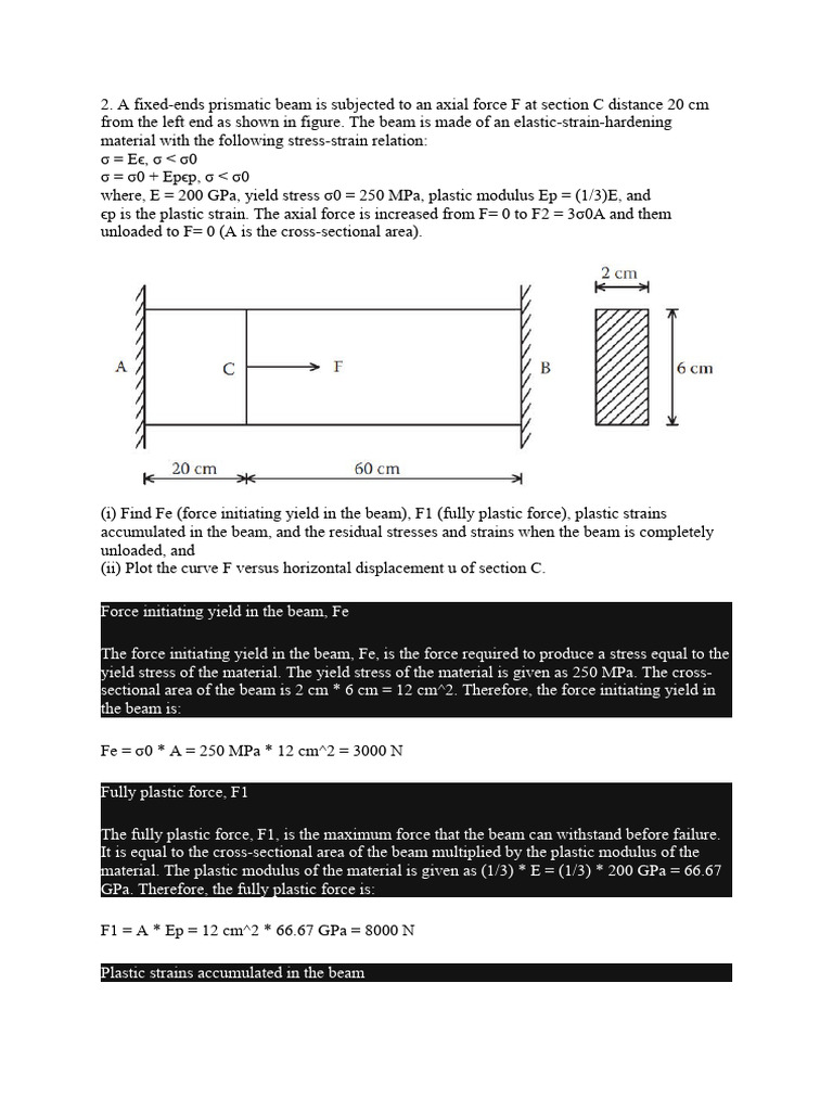 PLASTICITY Problem | PDF | Applied And Interdisciplinary Physics