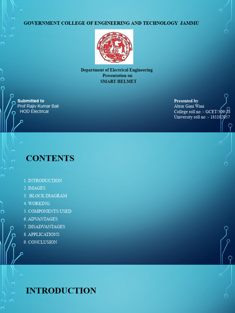 Smart Helmet | PDF | Motorcycle | Computer Engineering