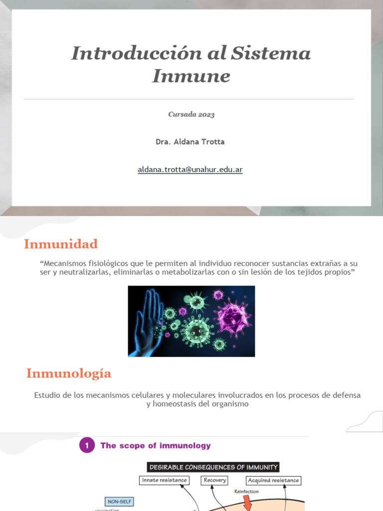 Introducción Al Sistema Inmune | PDF | Sistema inmune | Sistema inmune innato