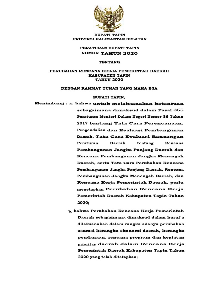 Perbup 28 Tahun 2020 | PDF