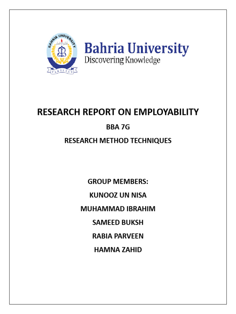 Enhancing Employability Skills Report | PDF | Survey Methodology | Skill