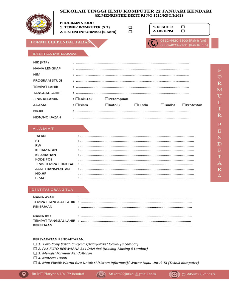 FORMAT FORMULIR PDPT New-1 | PDF