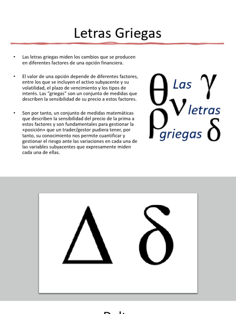 Manejo Del Mercado de Cambios Opciones Letras Griegas | PDF | Opción ...