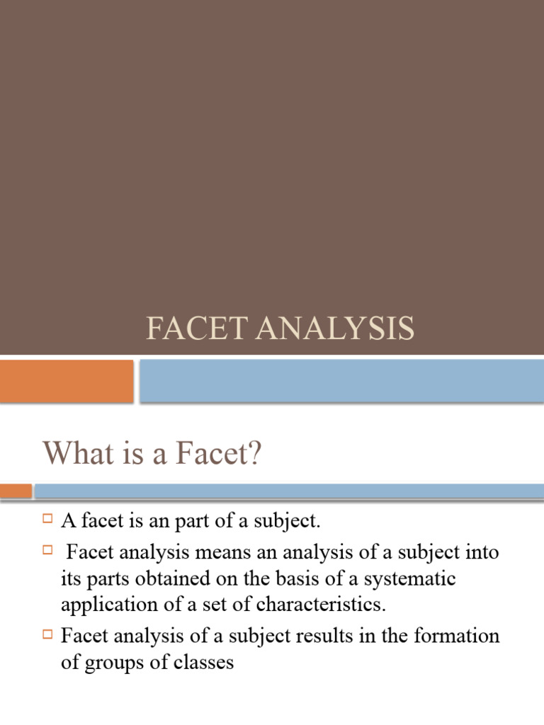 Facet Analysis | PDF | Information Science | Directories