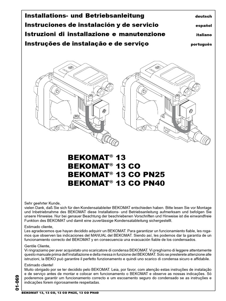 Bekomat 13 - de - Es - It - PT - 200810 | PDF | Física Aplicada e ...