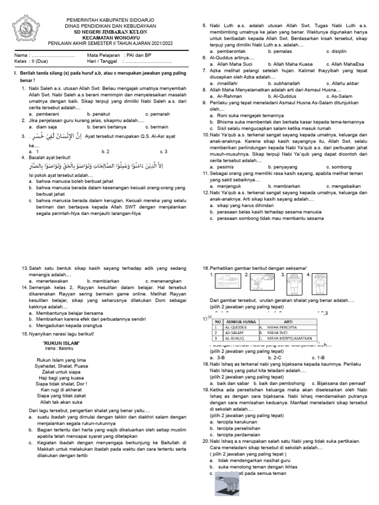 Pat Pai Kelas 2 | PDF