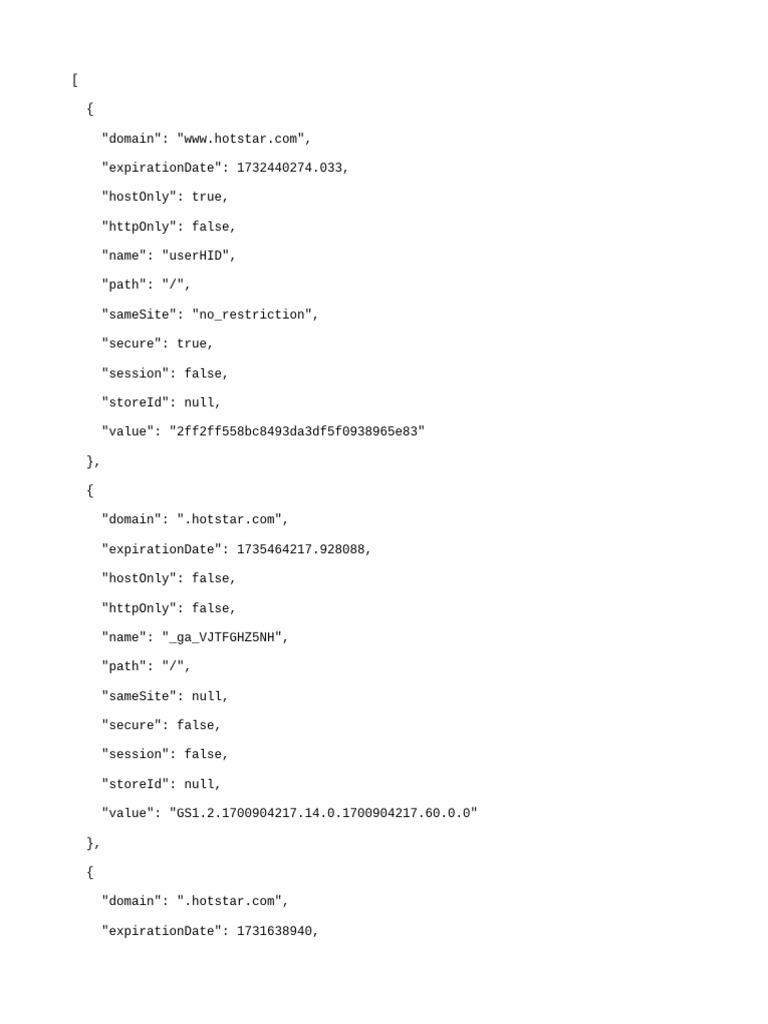Hotstar Cookies Editpad - Org 40 11 41 | PDF | Http Cookie | Sql