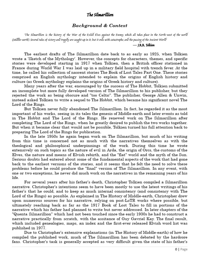 The Silmarillion | PDF | Middle Earth | J. R. R. Tolkien