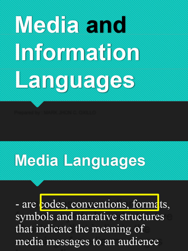 LESSON 5 Media and Information Languages | PDF