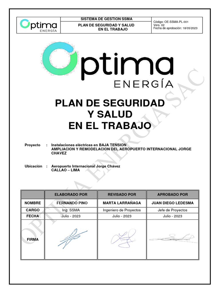001 Plan de Ssma | Descargar gratis PDF | Seguridad y salud ocupacional | Business