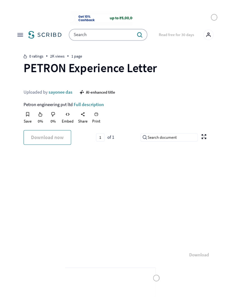 PETRON Experience Letter - PDF | PDF