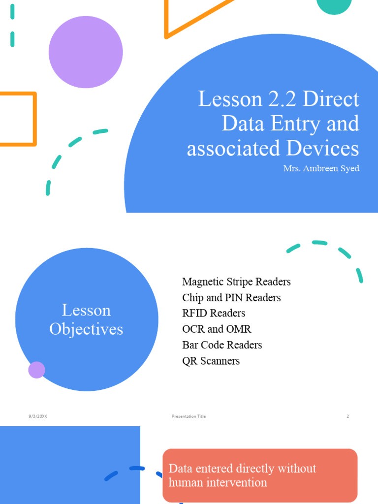 Lesson 2.2 Data Entry | PDF | Radio Frequency Identification | Personal ...