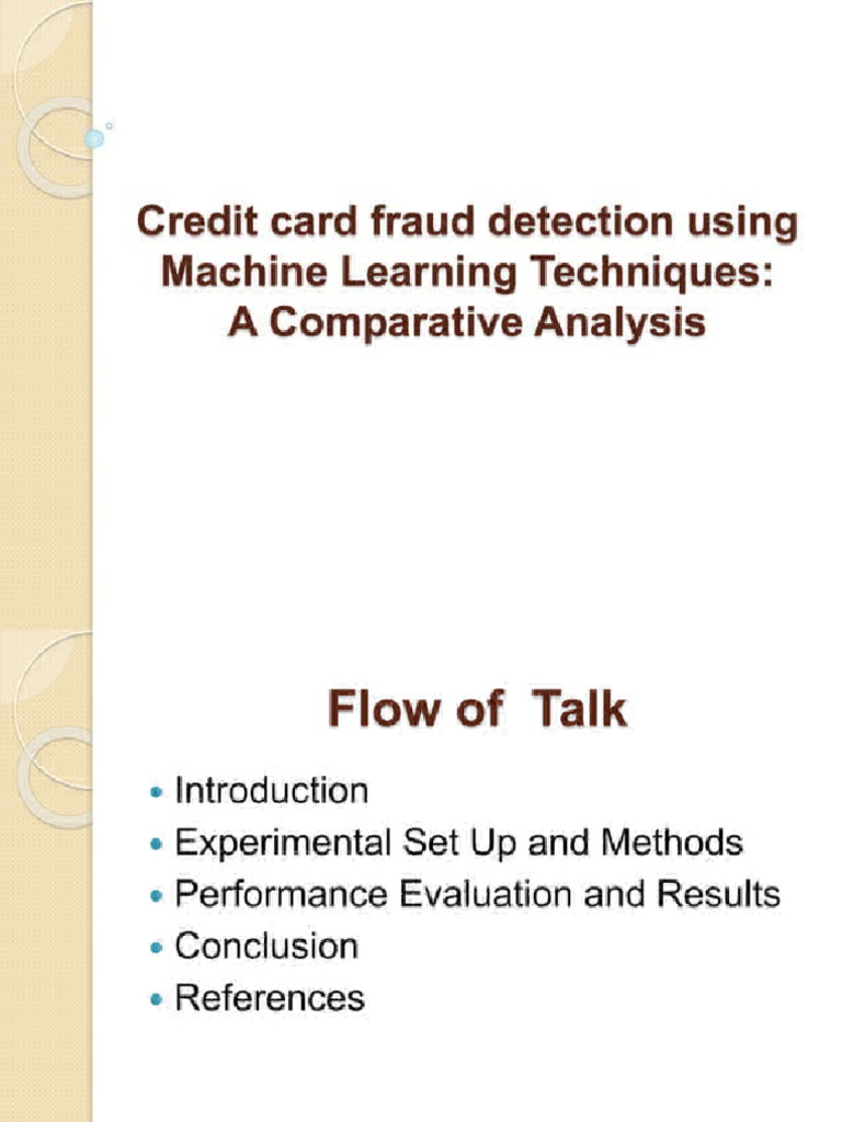 Credit Card Fraud Detection Using Machine Learning Algorithms 122915968 | PDF