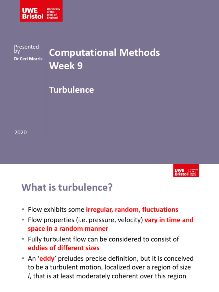 Computational Methods - CFD Lecture 4 | PDF | Turbulence | Fluid Dynamics
