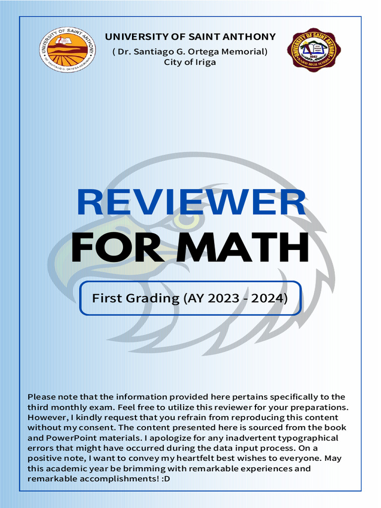 Reviewer For Math (3rd) | PDF | Arithmetic | Mathematical Objects