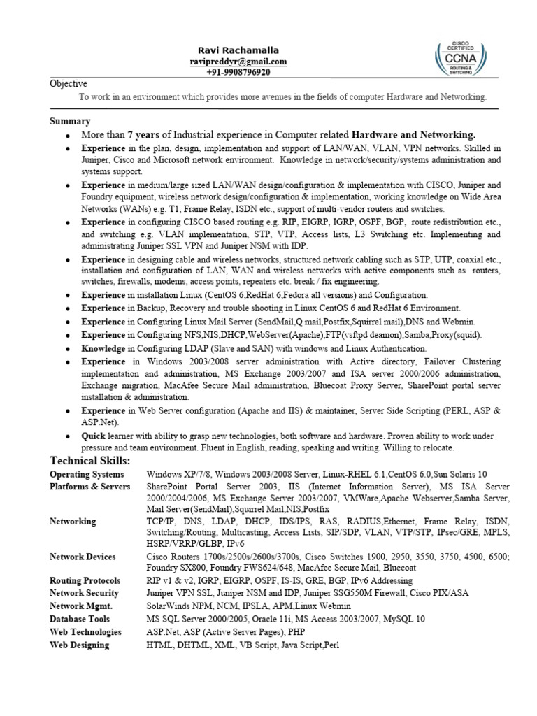Ravi | PDF | Computer Network | Databases