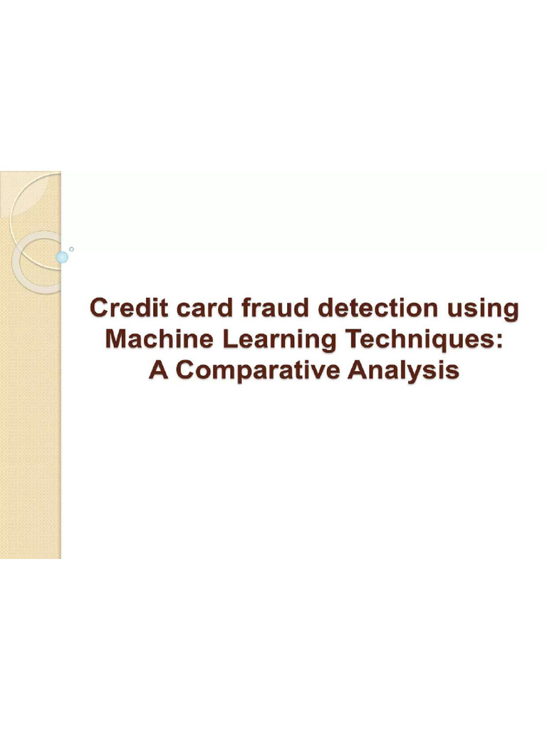 Credit Card Fraud Detection Using Machine Learning Algorithms 1 2048 | PDF