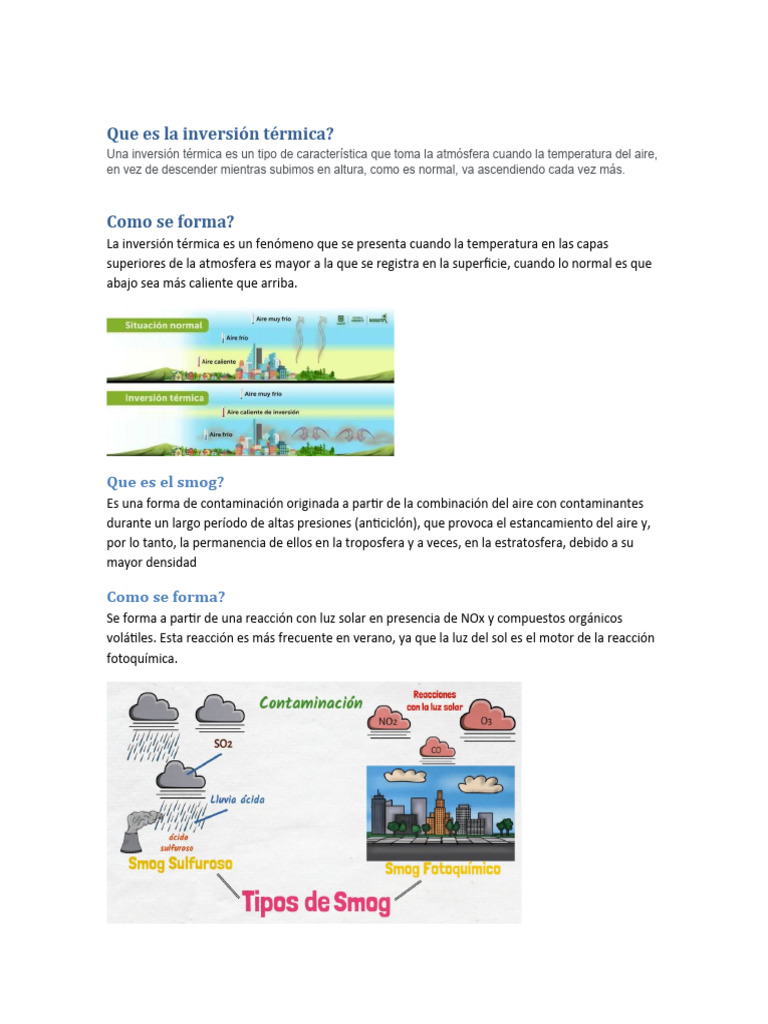 Que Es La Inversión Térmica | PDF
