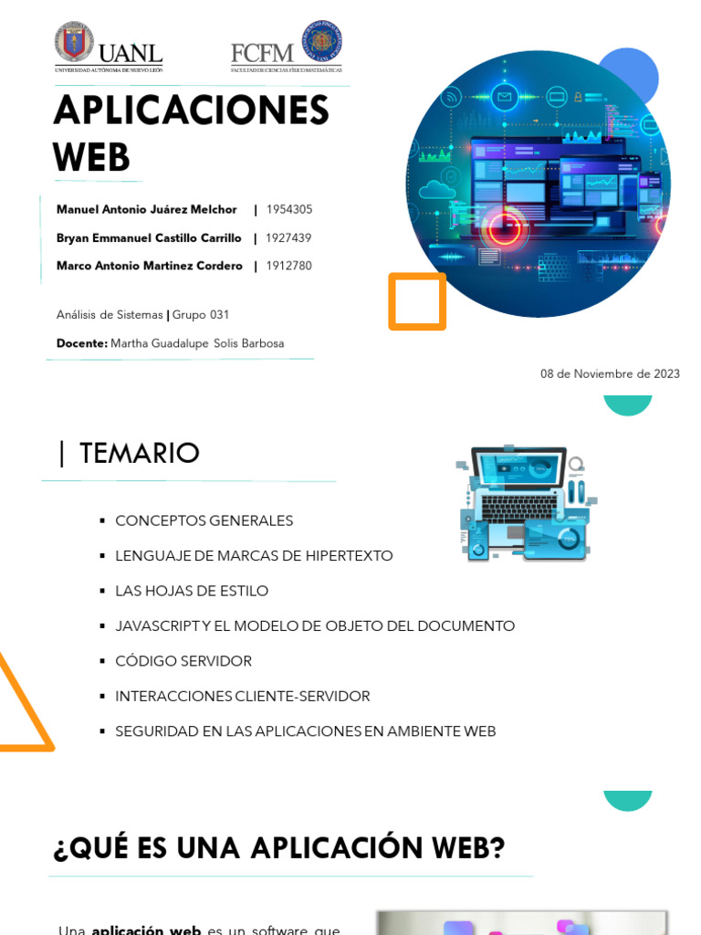 Aplicaciones Web | PDF | Modelo de objeto de documento | Redes