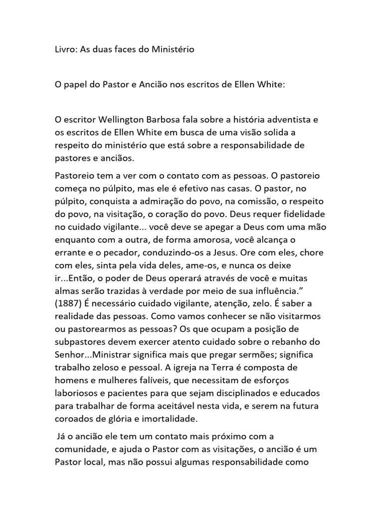 As Duas Faces Do Ministerio | PDF