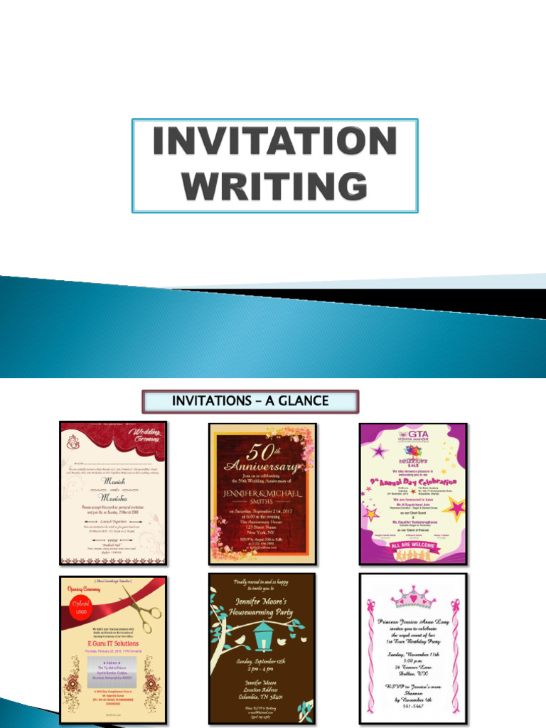 Invitation - Writing Notes | PDF