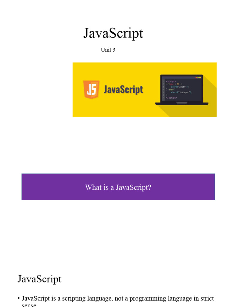 Unit 3 | PDF | Java Script | Dynamic Web Page Unit 3 | PDF | Java Script | Dynamic Web Page