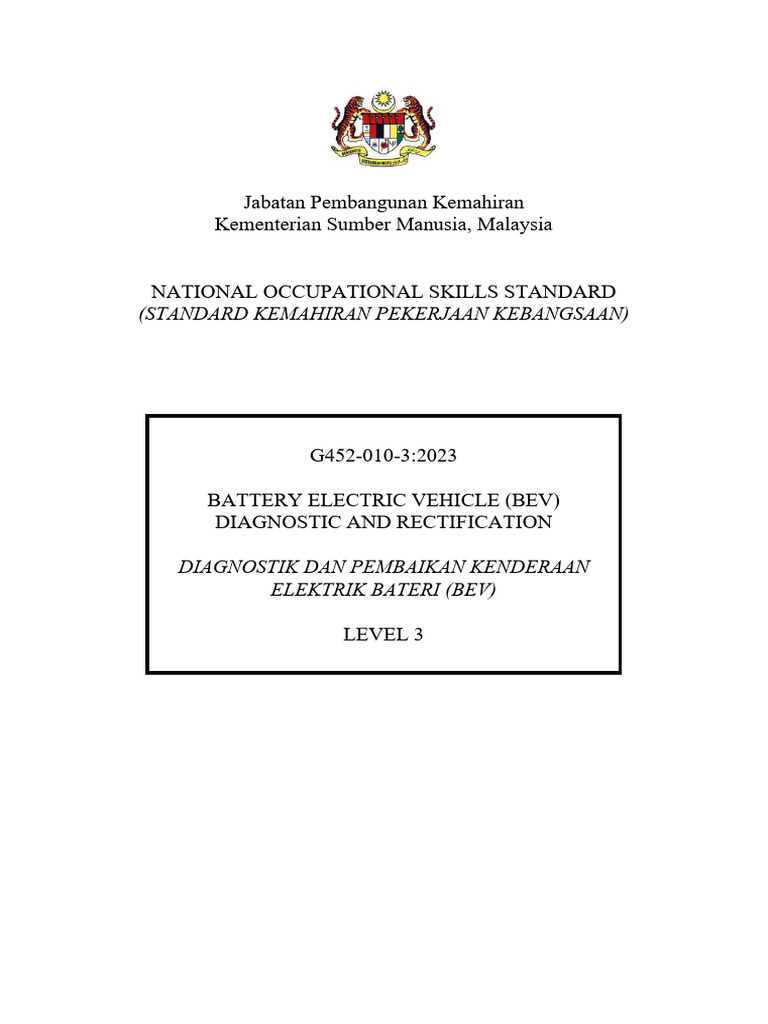 8834-A-G452-010-3-2023 Battery Electric Vehicle (BEV) Diagnostic and Rectification PDF | PDF ...