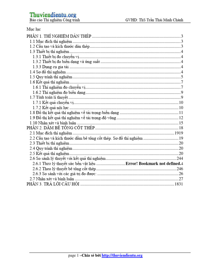 Xemtailieu Bao Cao Thi Nghiem Cong Trinh | PDF