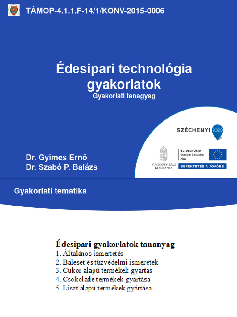 Édesipari Technológia | PDF