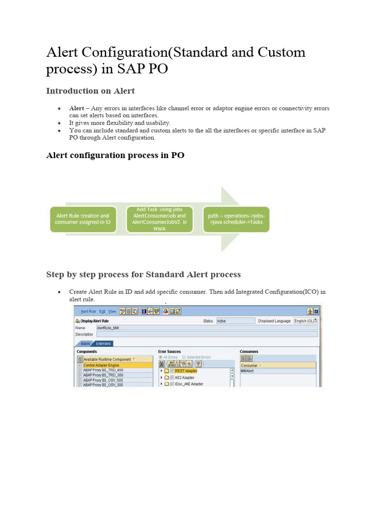 Alerts in SAP PO | PDF | Technology & Engineering