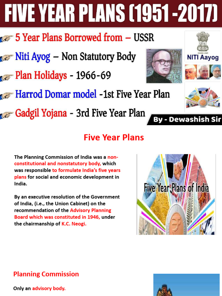 Five Year Plan | PDF | Government Of India | Economies