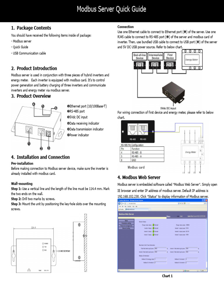 (Hybrid) Modbus Server For Energy Meter-Quick Guide - 20141001 | PDF ...