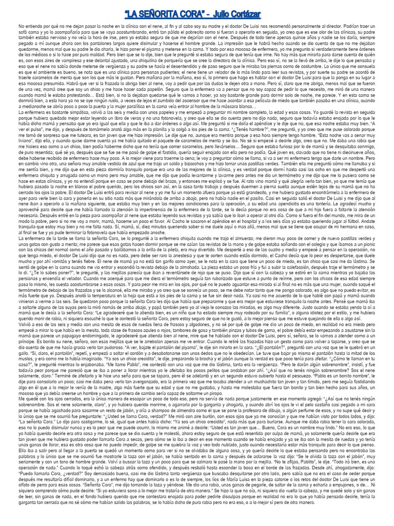 La Señorita Cora | PDF