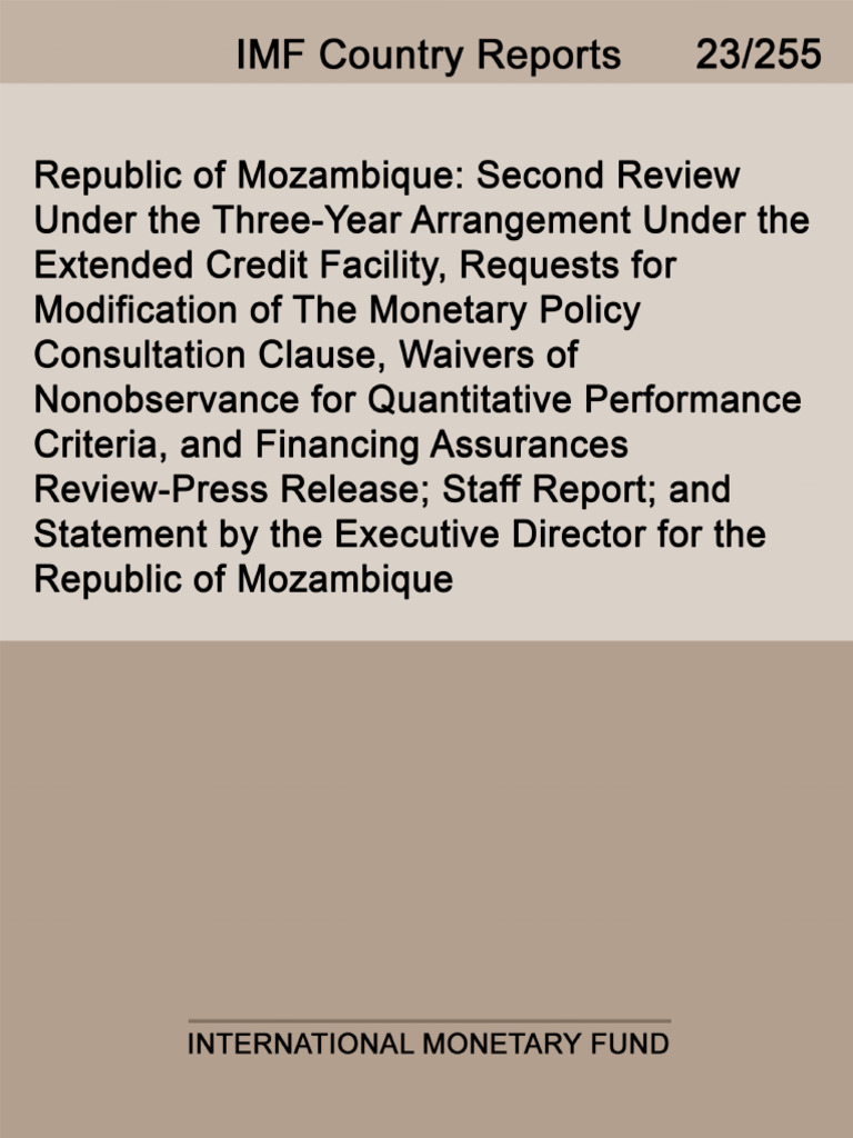 Mozambique IMF ECF Review 2023 | PDF | International Monetary Fund ...