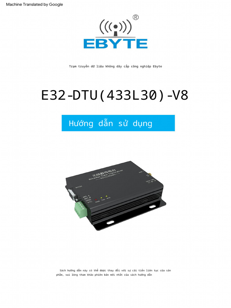 E32 Dtu 433l30 V8 Usermanual Cn V1 0 Pdf