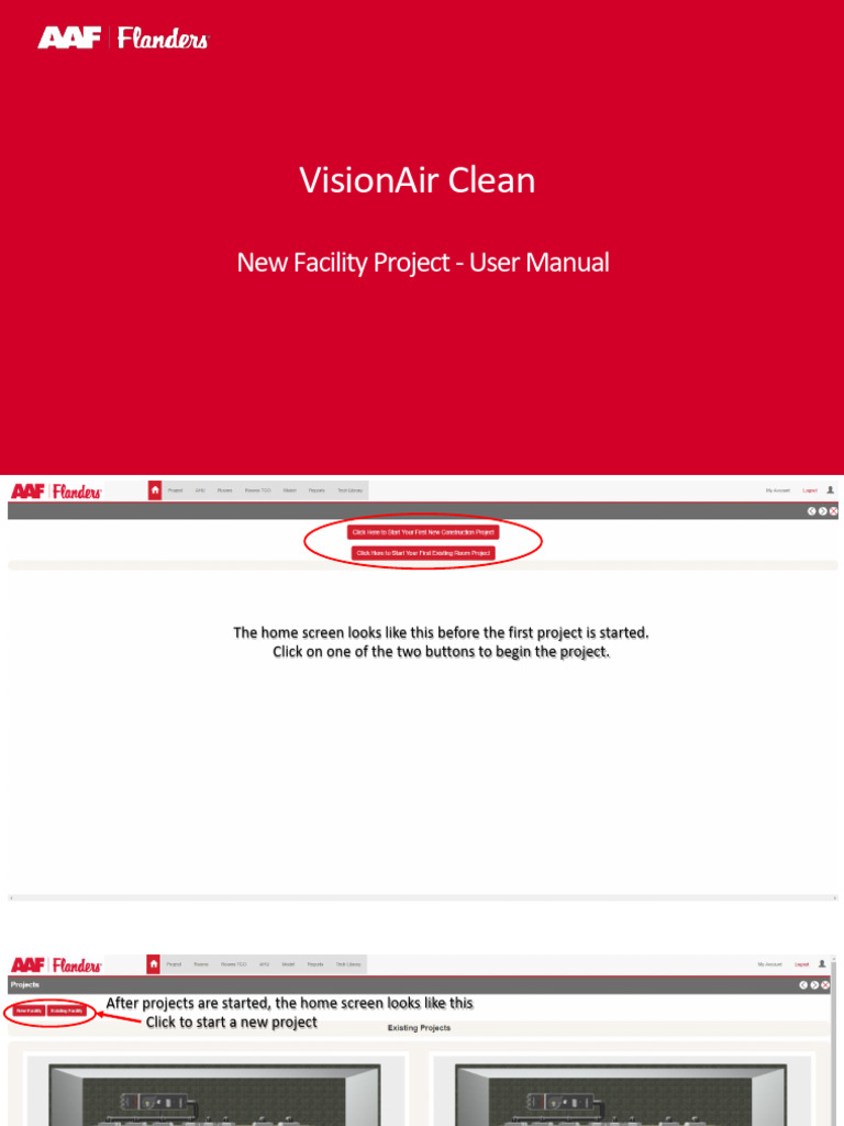 VisionAir Clean New Facility Project User Manual (11-18) | PDF | Computers