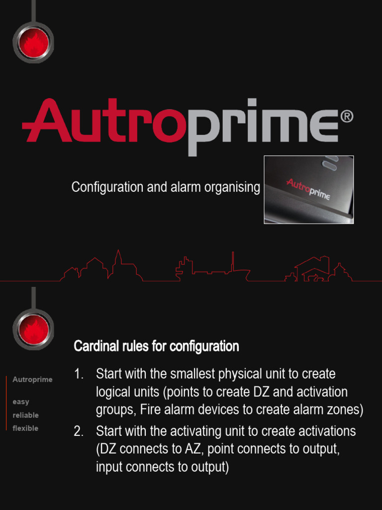 Autroprime Configuration and Alarm Zones | PDF | Security Alarm | Hierarchy