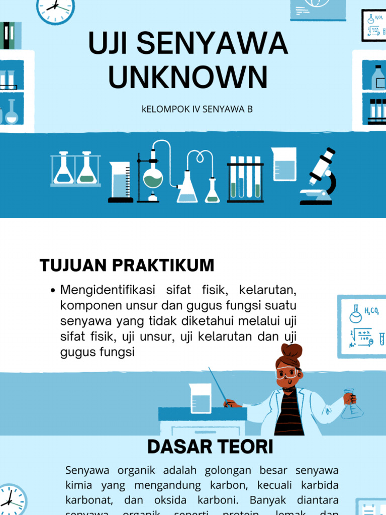 Chemical Reactions Science Presentation in Blue Light Blue Hand Drawn ...