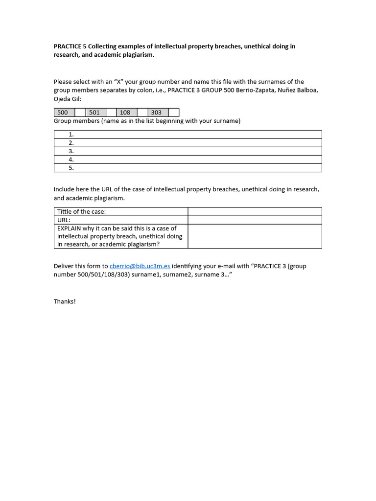 PRACTICE 5 Collecting Examples of Intellectual Property Breaches ...