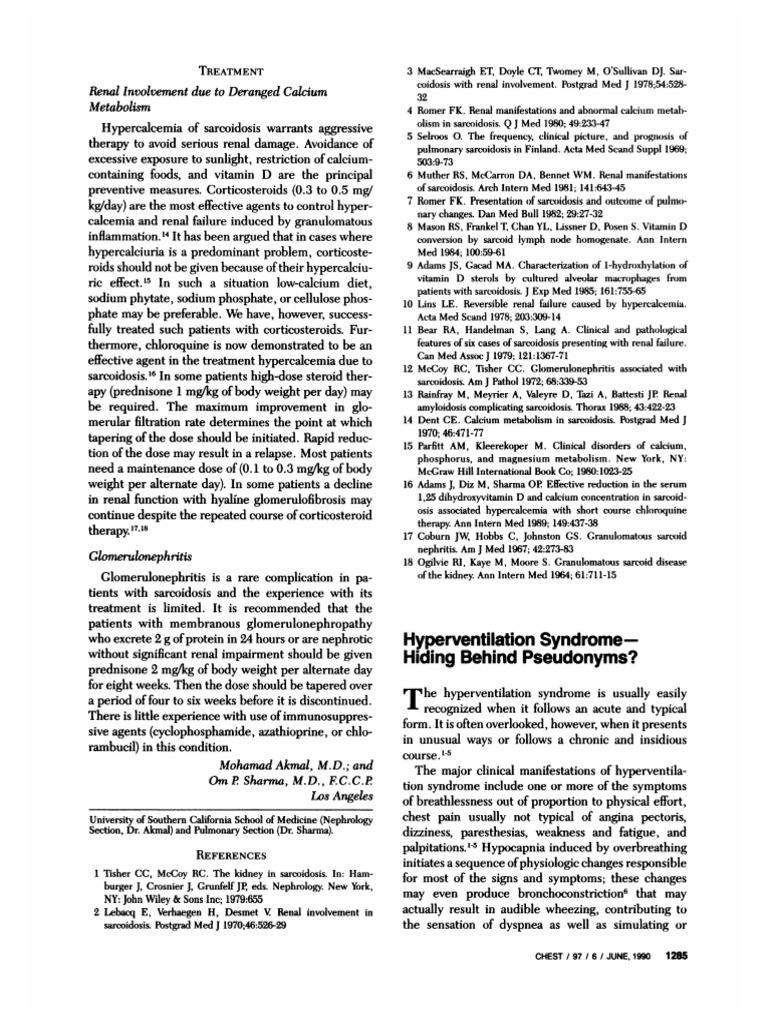 Tavel 1990 Hyperventilation | PDF | Panic Disorder | Panic Attack