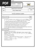 Contrôle N°1 Semestre 1 Physique Tronc Commun Biof SC | PDF | Masse | Poids