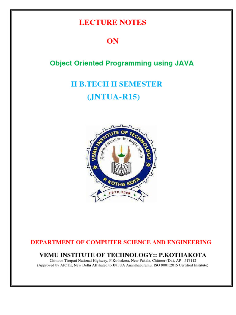 Week 1 | PDF | Java Virtual Machine | Inheritance (Object Oriented Programming)