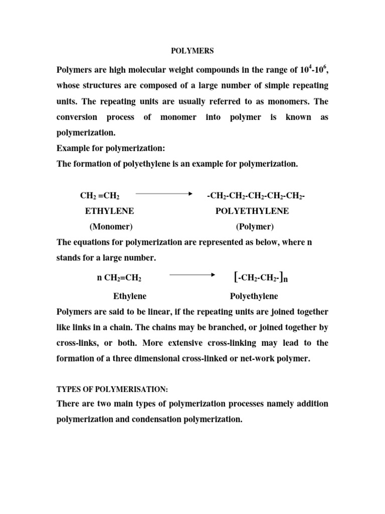 Addition vs. Condensation Polymerization | PDF | Composite Material ...