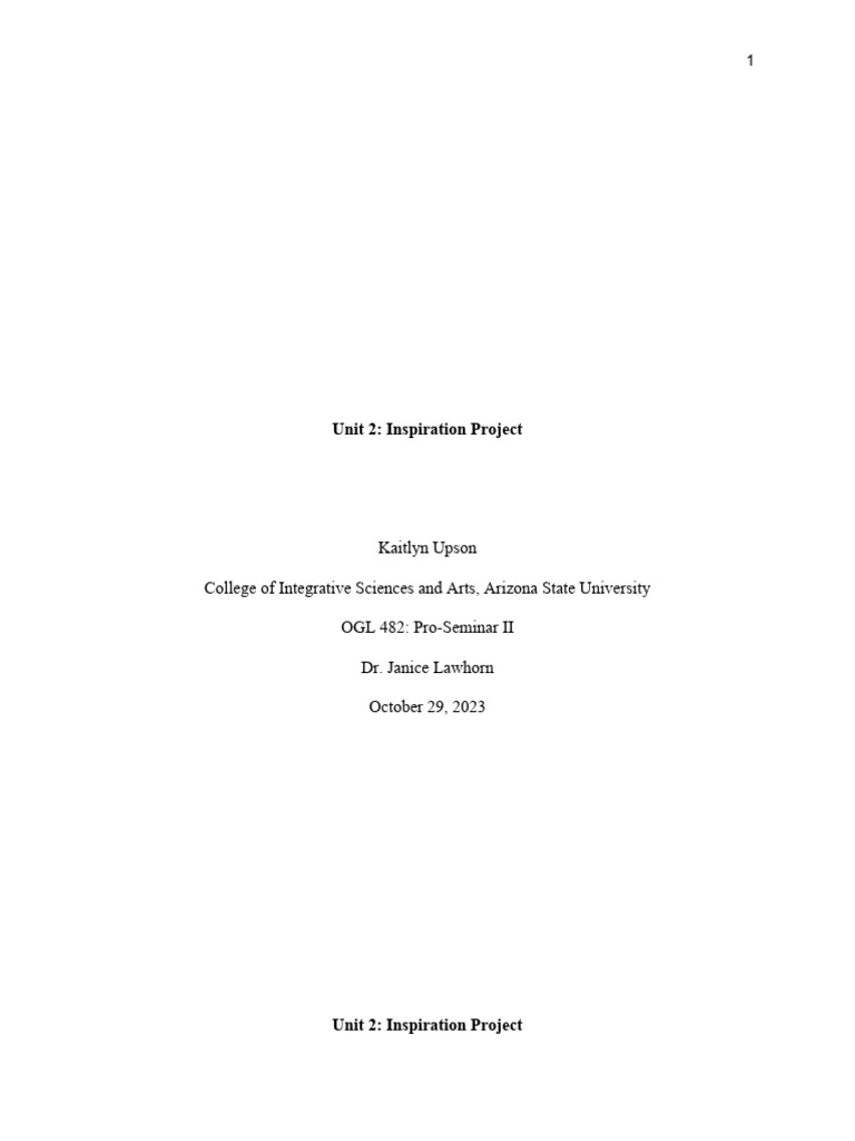 Unit 2 Inspiration Project 2 | PDF | Leadership | Social Media