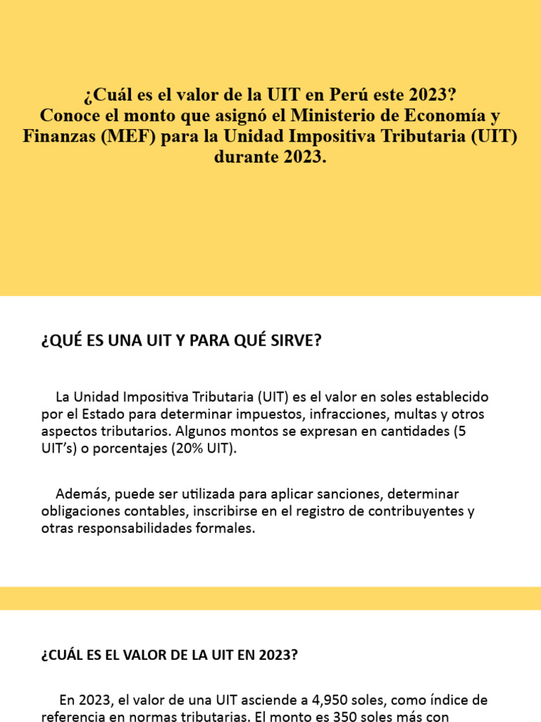 UIT Unidad 2 | PDF | Impuestos | Pequeñas y medianas empresas