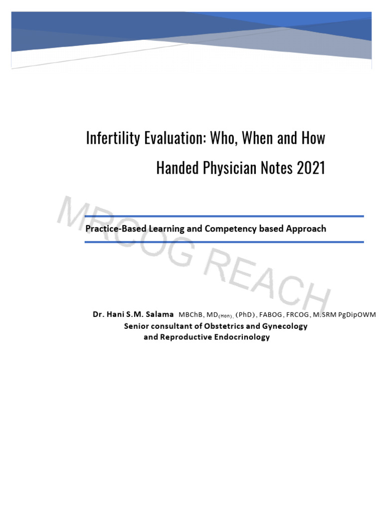 1 Infertility Evaluation | PDF | Infertility | Public Health