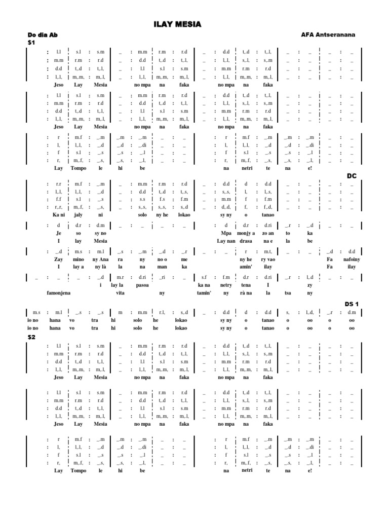 Jeso Ilay Mesia | PDF
